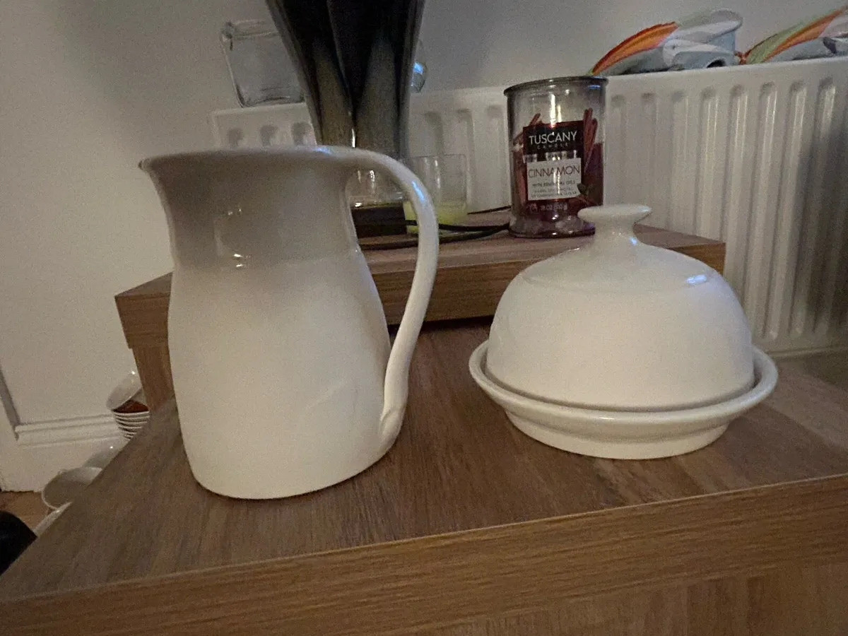 Handmade pottery milk jug and butter dish for sale in Co. Limerick for ...