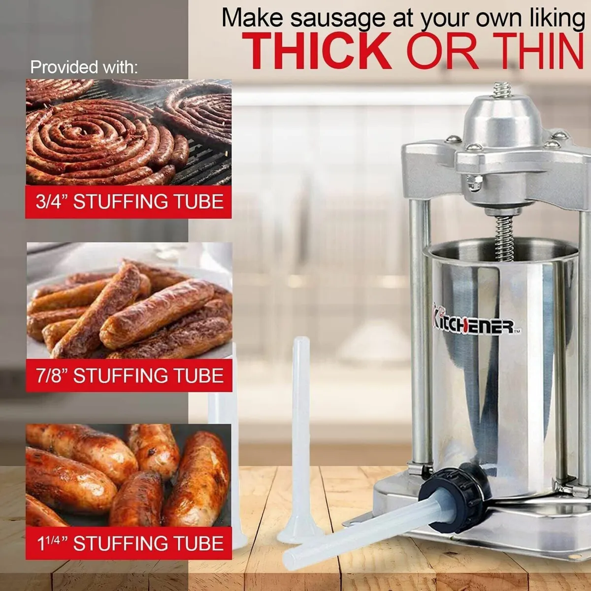 5 lb stainless steel sausage stuffer store