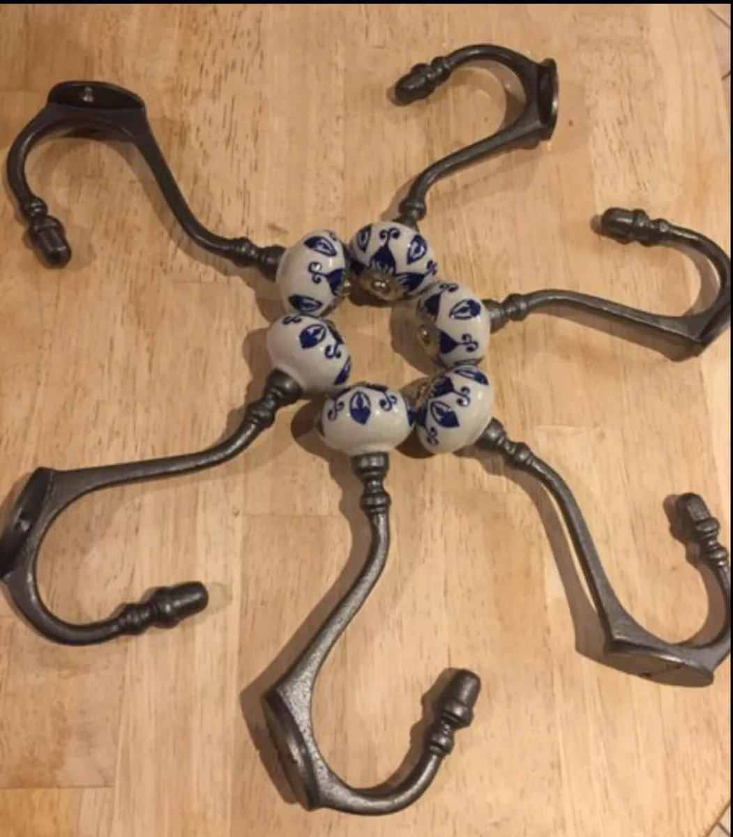 6 x Large Cast Iron Coat Hooks Pumpkin Top NEW for sale in Co. Dublin for 36 on DoneDeal