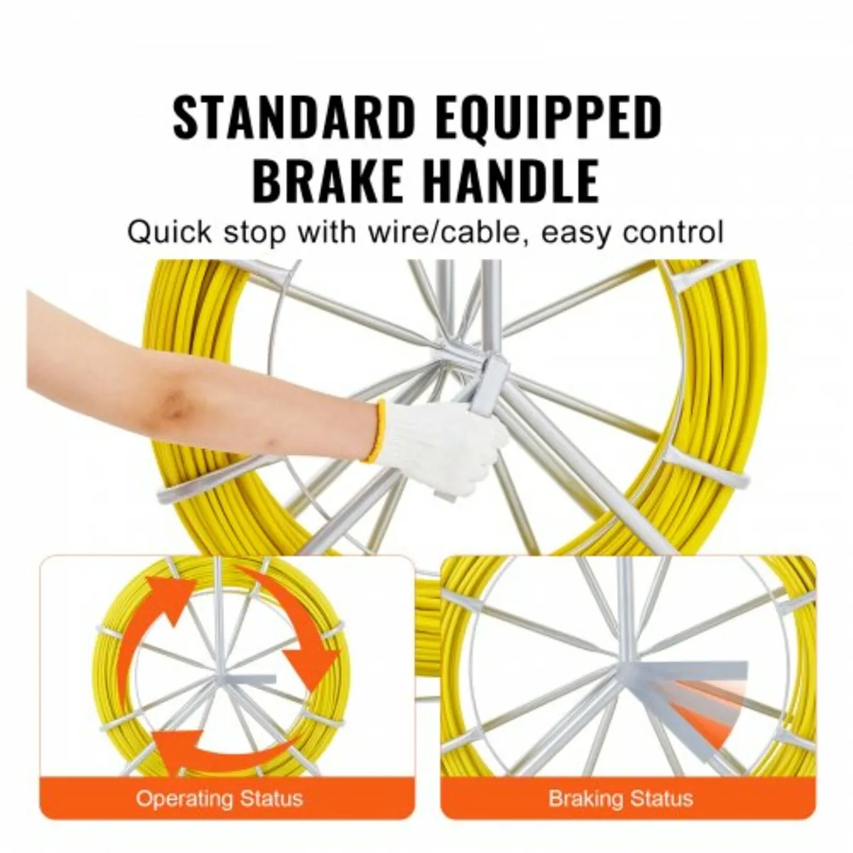 656 ft, 1/4 inch, Duct Rodder Fishtape Wire Puller for sale in Co ...