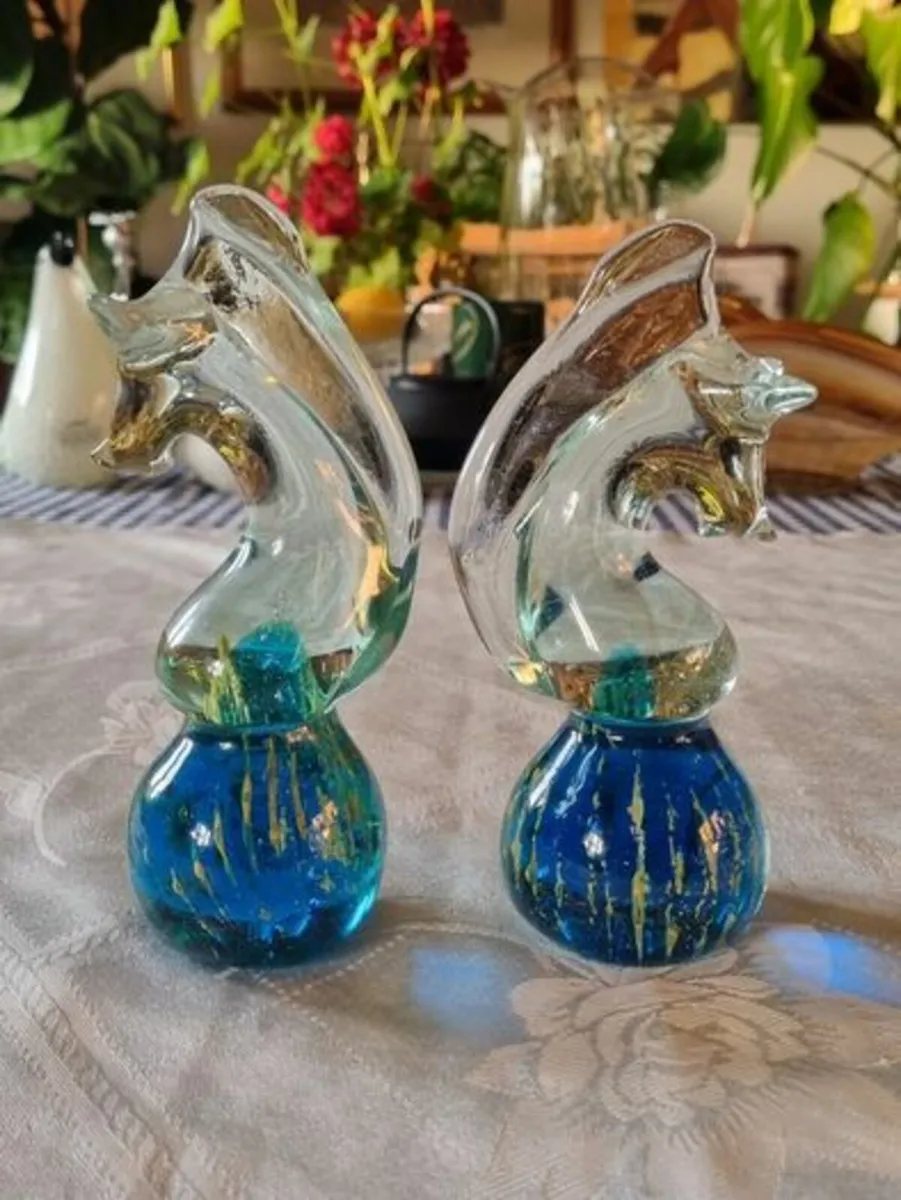 Maltese Art Glass Mdina Pair of Seahorses for sale in Co. Donegal for 50 on DoneDeal