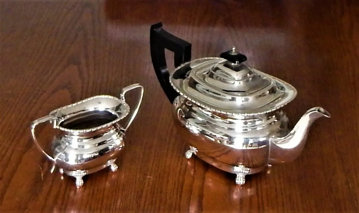 Viners Sheffield Alpha Plate Teapot and Sugar Bowl for sale in Co ...