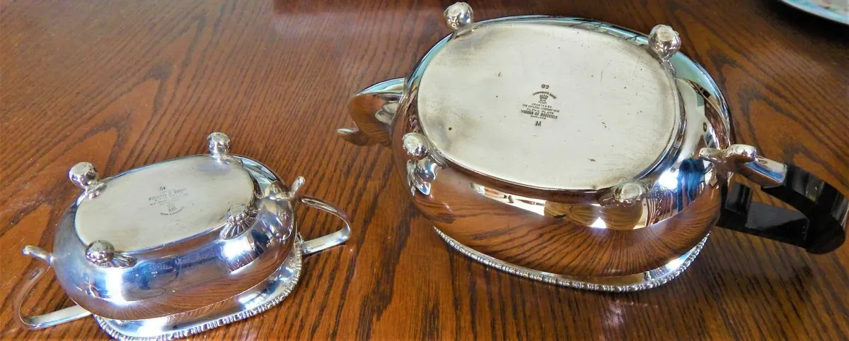 Viners Sheffield Alpha Plate Teapot and Sugar Bowl for sale in Co ...