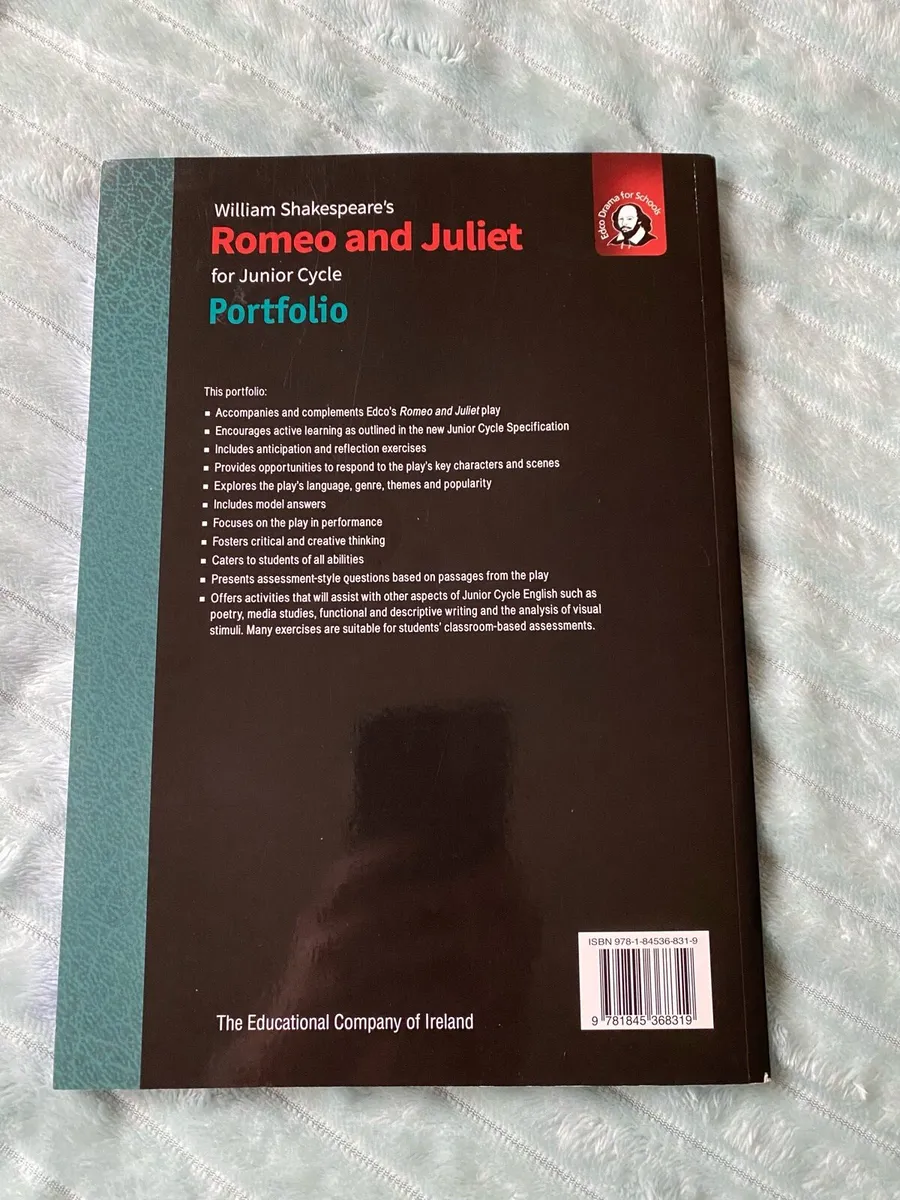 Junior Cert Romeo and Juliet- Textbook & Portfolio for sale in Co ...