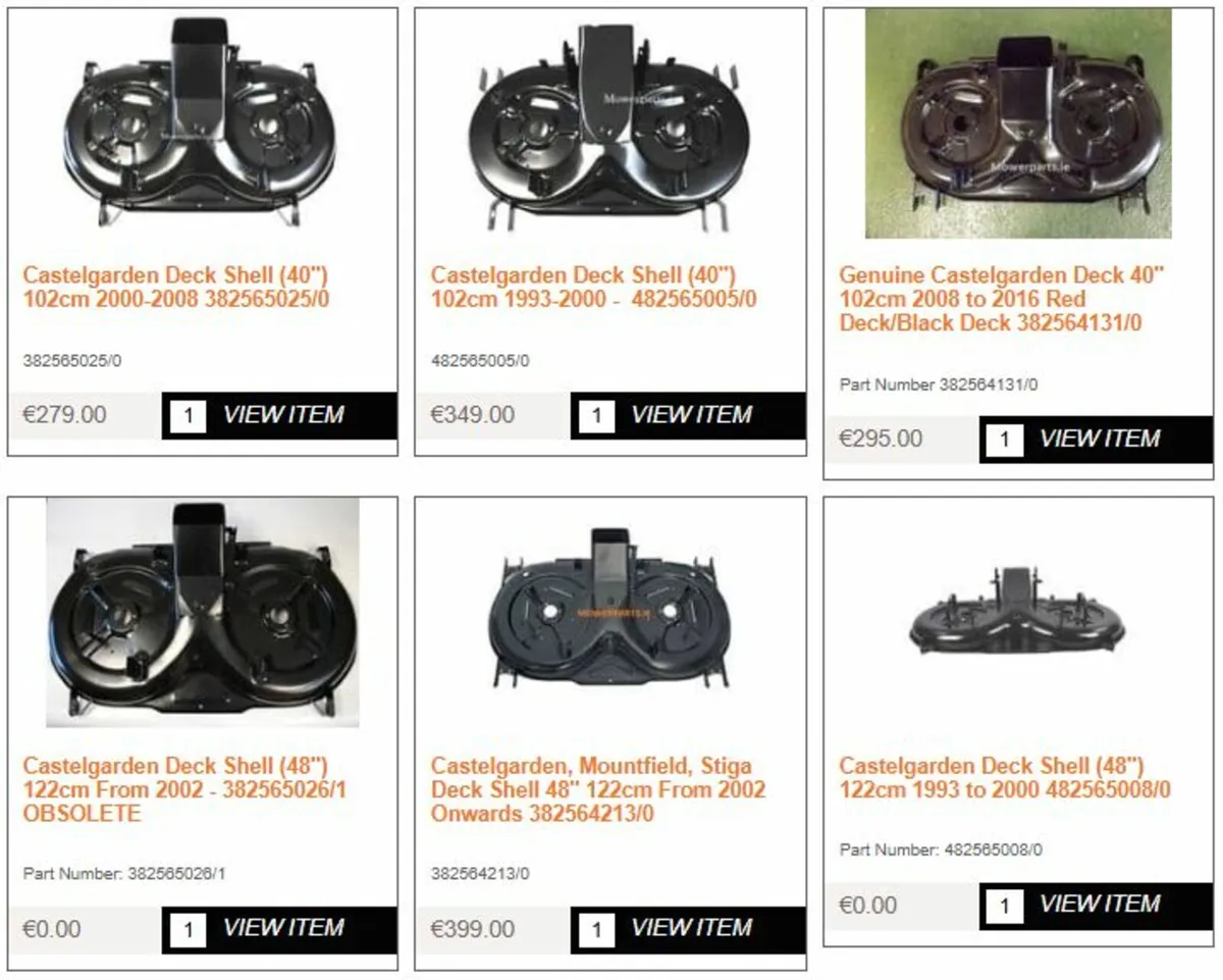 40" Castelgarden Mountfield Stiga Honda Deck for sale in Co. Tipperary ...