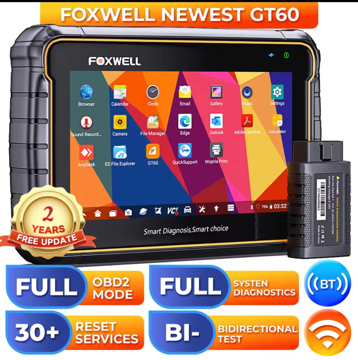 FOXWELL gt60 OBD2 Bluetooth Car Diagnostic for sale in Co. Dublin for € ...