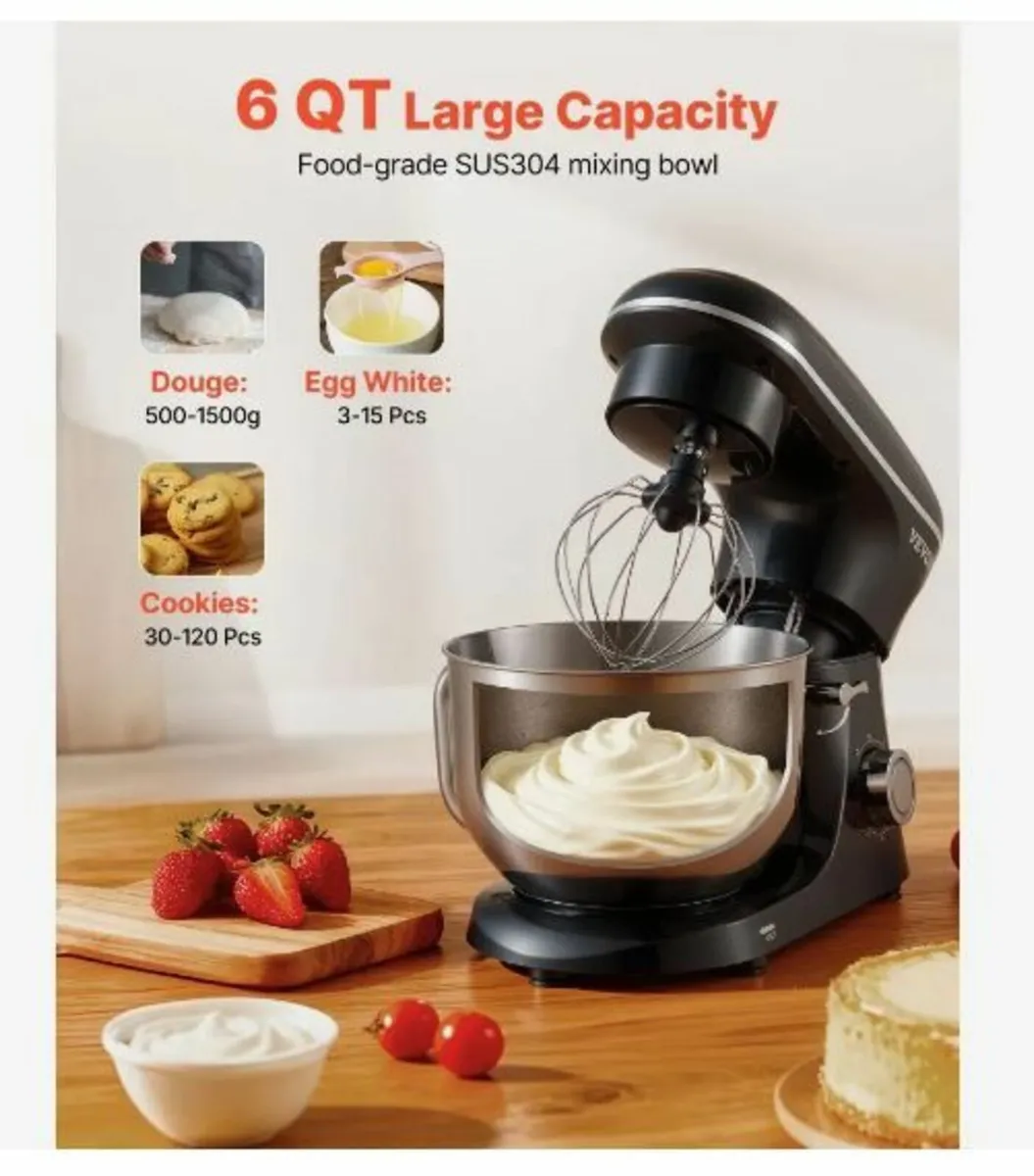 Stand Mixer, 6 QT Dough Mixer, 1400W for sale in Co. Clare for €150 on DoneDeal