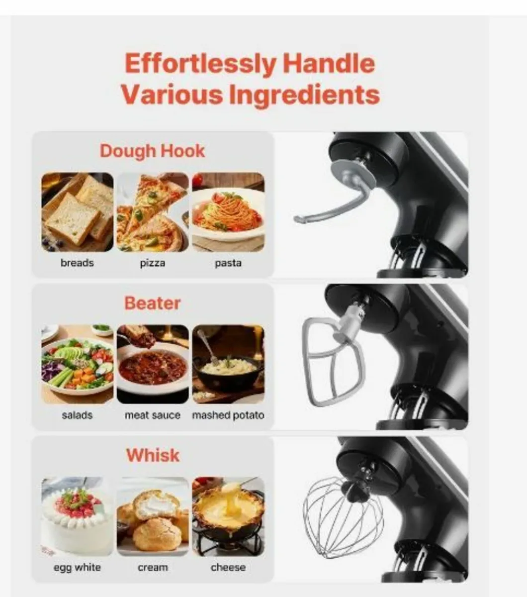 Stand Mixer, 6 QT Dough Mixer, 1400W for sale in Co. Clare for €150 on DoneDeal