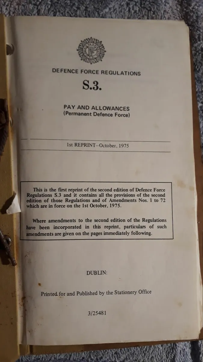 Vintage Irish Defence Forces Regulations for sale in Co. Cork for €35 ...
