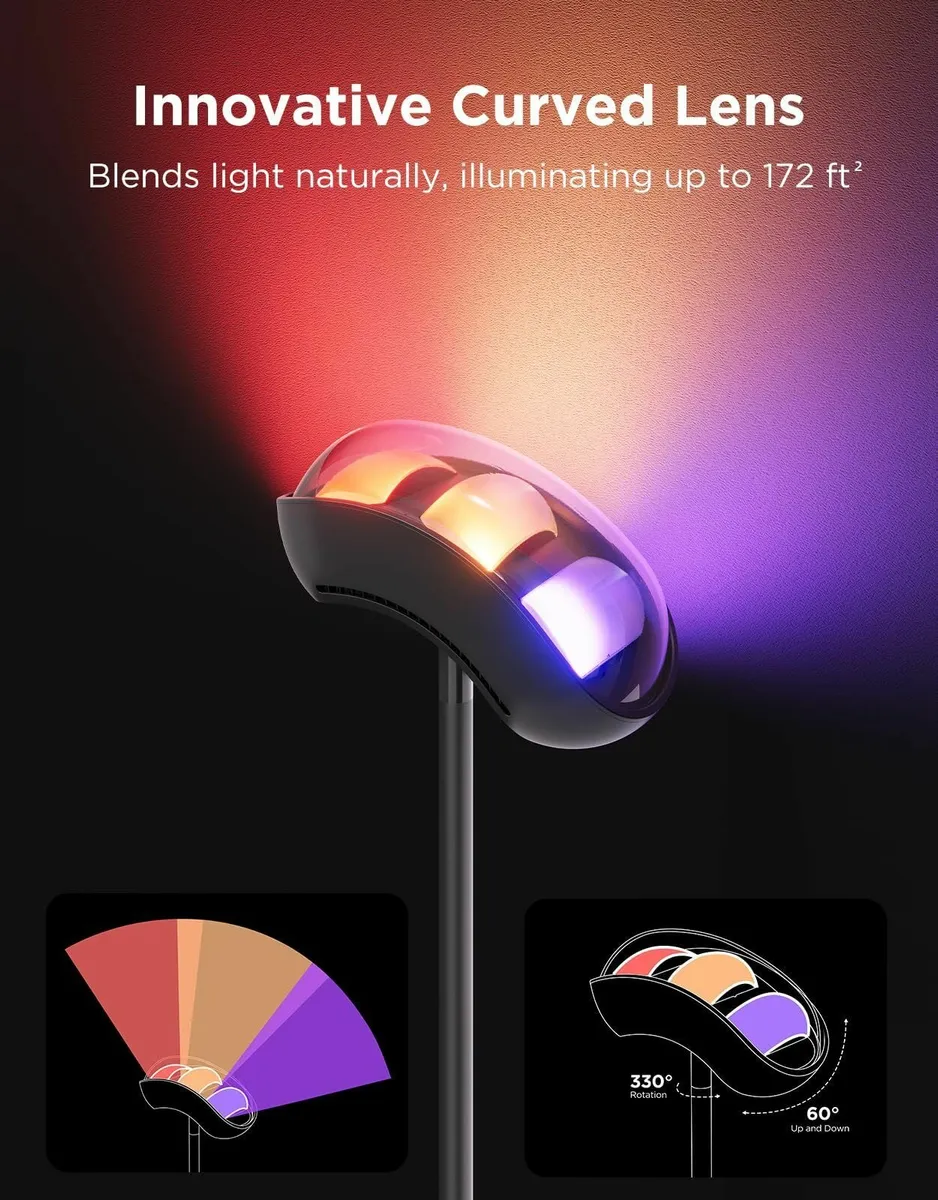 Torchiere LED Floor Lamp RGBWWIC 3-Zone Control for sale in Co. Dublin ...