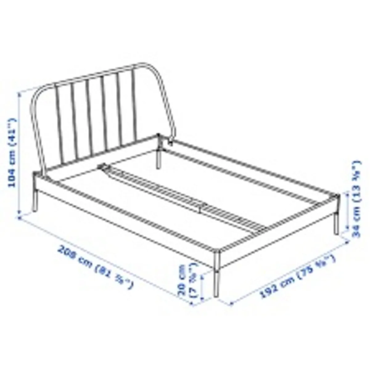 Ikea double bed frame for sale in Co. Limerick for €140 on DoneDeal