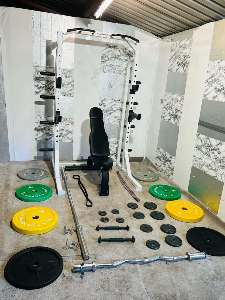 100KG OLYMPIC WEIGHT HALF RACK BENCH BAR DUMBBELLS for sale in Co ...