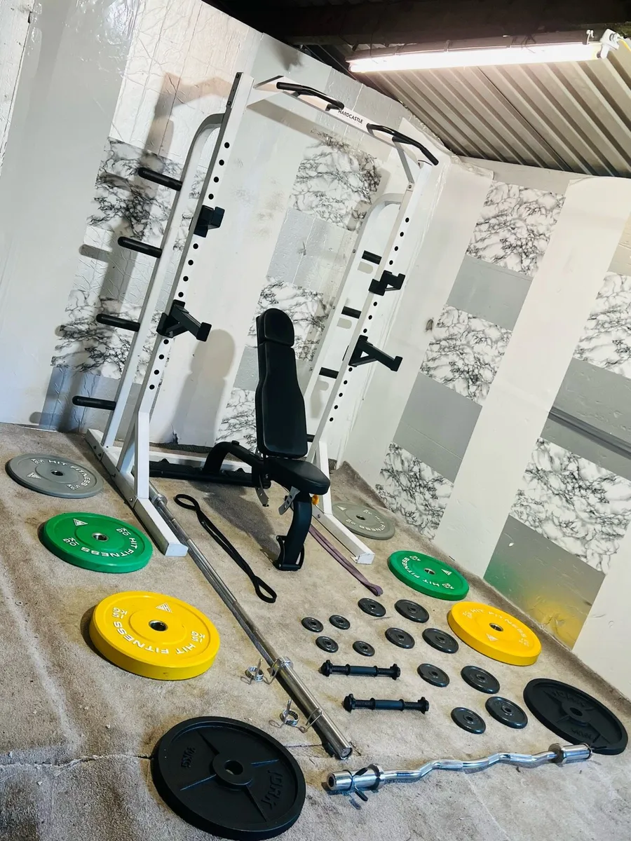 100KG OLYMPIC WEIGHT HALF RACK BENCH BAR DUMBBELLS for sale in Co ...