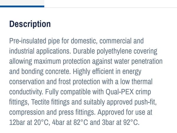 Qual-Pex Plus + Easy-Lay 3/4" PE-X Insulated Pipe for sale in Co ...