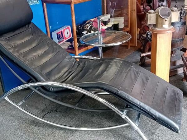 Italian Leather Chrome Lounger for sale in Co. Limerick for €395 on ...