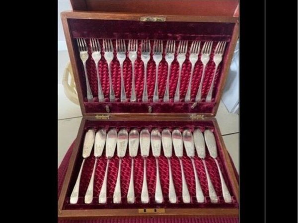 Antique 24 Piece Boxed Fish Set for sale in Co. Dublin for €240 on DoneDeal