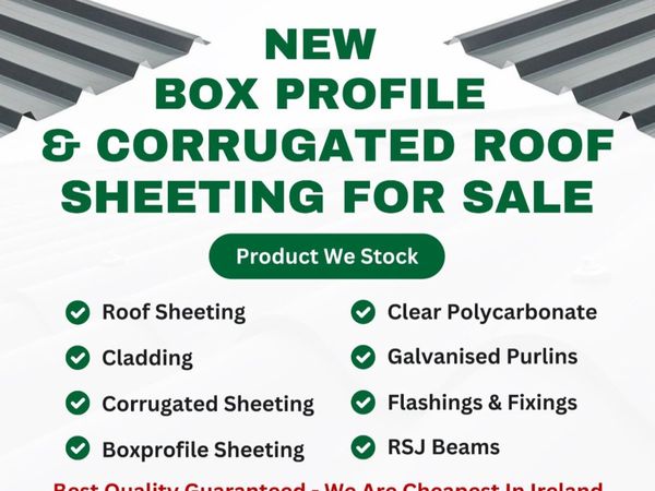 ROOF SHEETING, cladding, purlins, flashings, for sale in Co. Longford ...