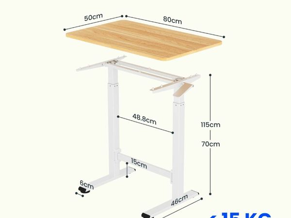 Small Standing Desk 80x50cm with Wheels Pneumatic for sale in Co ...