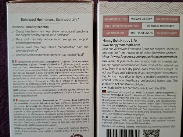 Hormone Harmony. Happy Mammoth Health Supplement. for sale in Co. Kerry ...