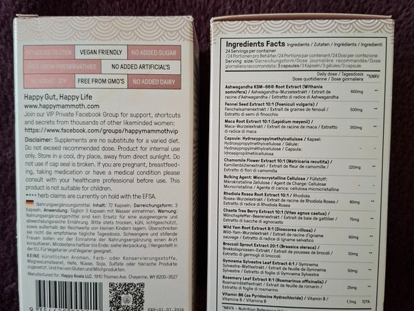 Hormone Harmony. Happy Mammoth Health Supplement. for sale in Co. Kerry ...