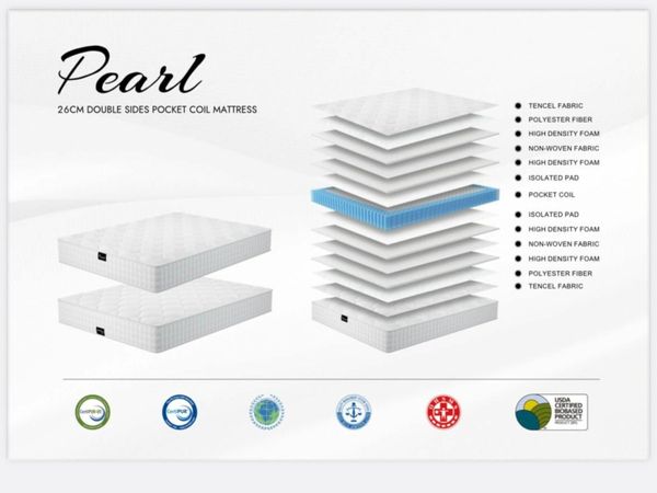 Pearl Luxury 1000 pocket sprung mattress 50% off for sale in Co ...