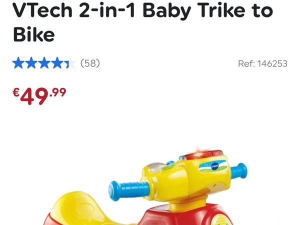 Vtech 2-in-1 Baby trike to bike for sale in Co. Dublin for €30 on DoneDeal