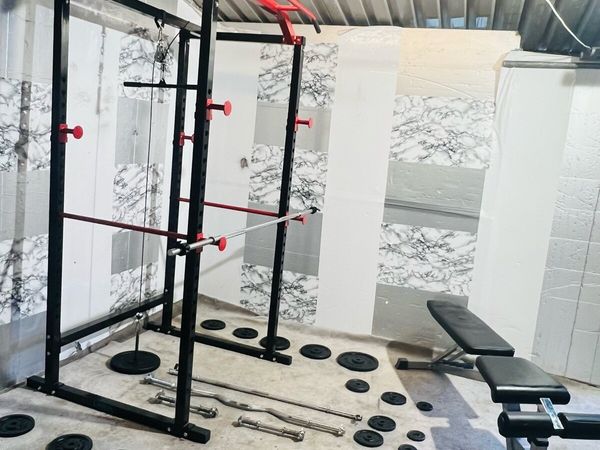 110Kg weight power rack bench barbells dumbbells for sale in Co ...