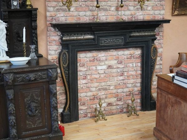 Black & Gilt Beaded Fireplace Mantel Surround for sale in Co. Limerick ...