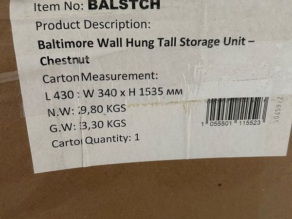 Wall hung tall chestnut storage unit for Sale for sale in Co. Leitrim ...