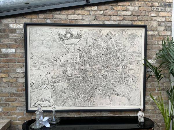 Framed Old Map of Dublin: 1756 Print John Rocque for sale in Co. Dublin ...