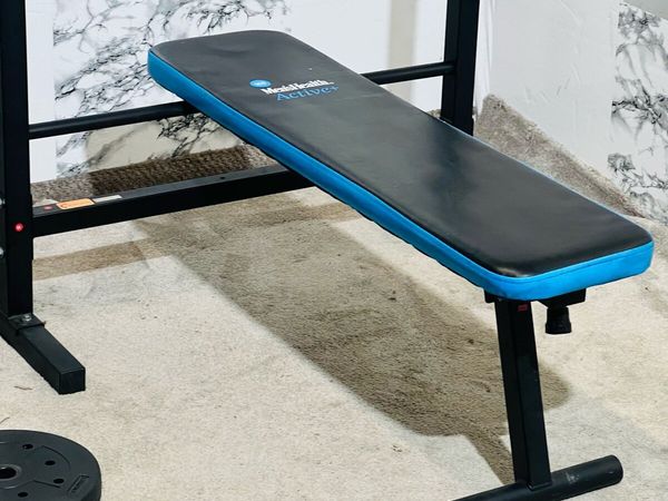 FOLDING WEIGHT BENCH 50KG BARBELL DUMBBELL SET for sale in Tipperary ...