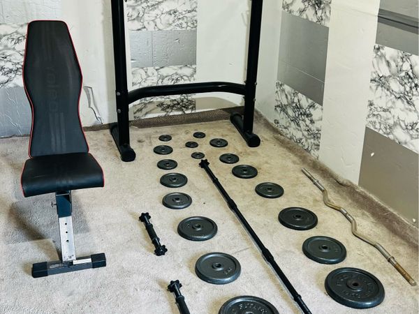 ADJUSTABLE RACK BENCH STEEL WEIGHTS BAR DUMBBELLS for sale in Tipperary ...