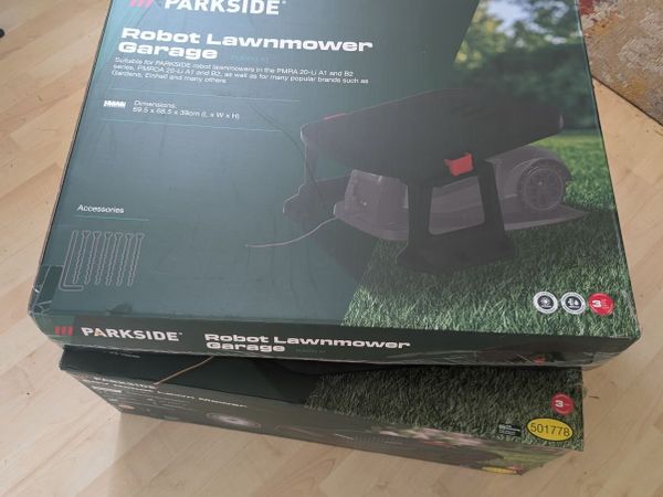 Robot lawnmower and shelter for sale in Sligo for €150 on DoneDeal