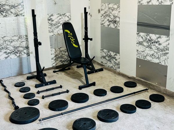 WEIGHTS ADJUSTABLE RACK BENCH DUMBBELLS BAR for sale in Tipperary for € ...