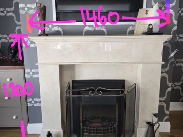 Solid marble fireplace for sale in Down for €400 on DoneDeal