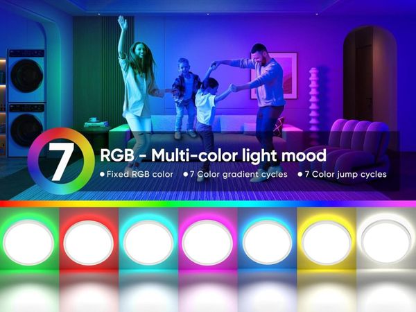 2 Pack RGB LED Ceiling Lights Dimmable with for sale in Co. Dublin for ...