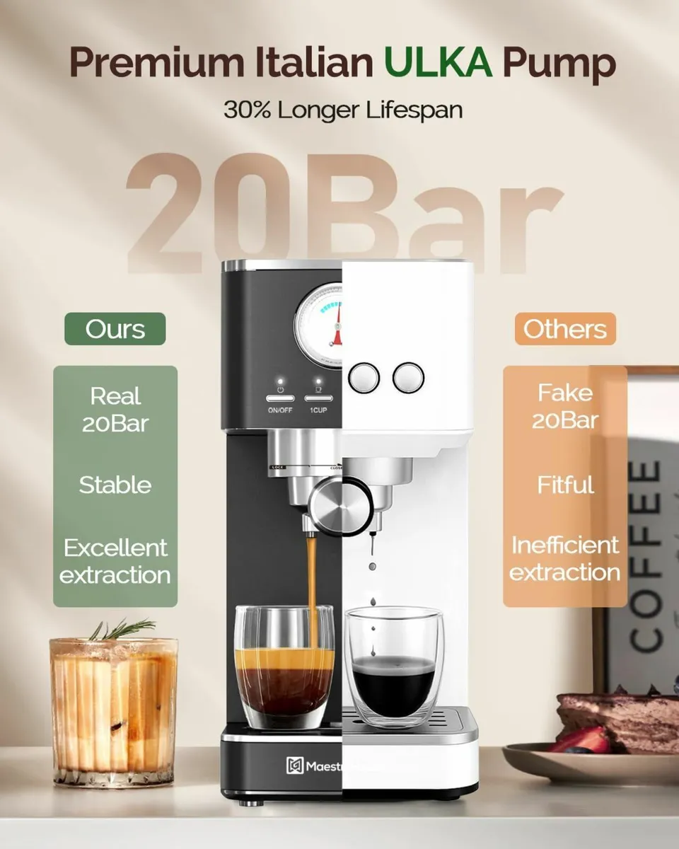 Espresso Machine 20 Bar ULKA Pump Compact Maker for sale in Co. Dublin ...