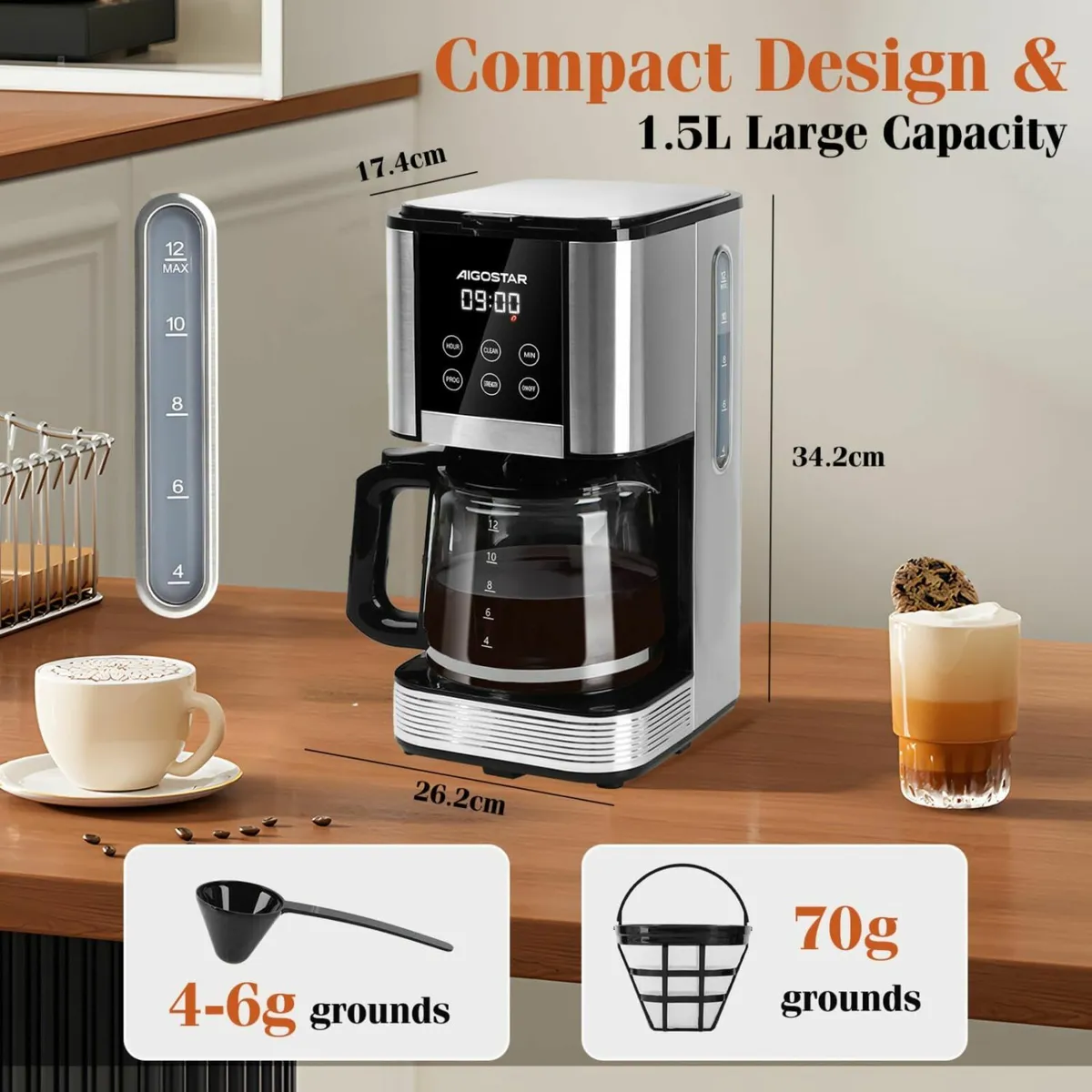 Filter Coffee Machine with LED Touch Screen 1.5L for sale in Co. Dublin ...