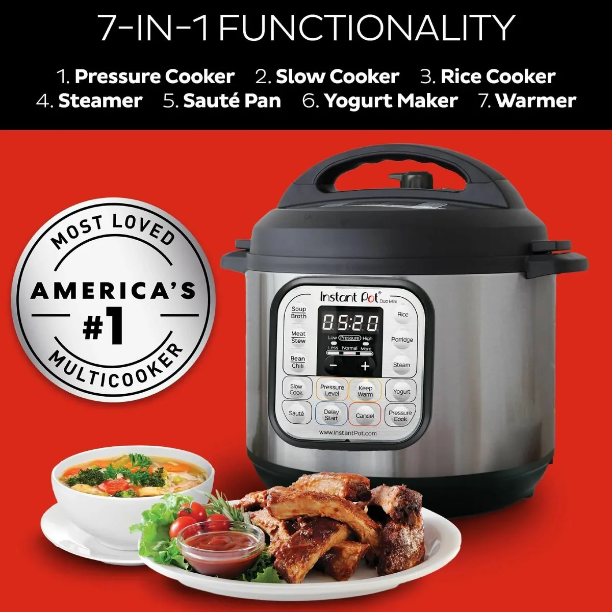 Pot DUO MINI 3L Electric Pressure Cooker. 7-in-1: for sale in Co ...