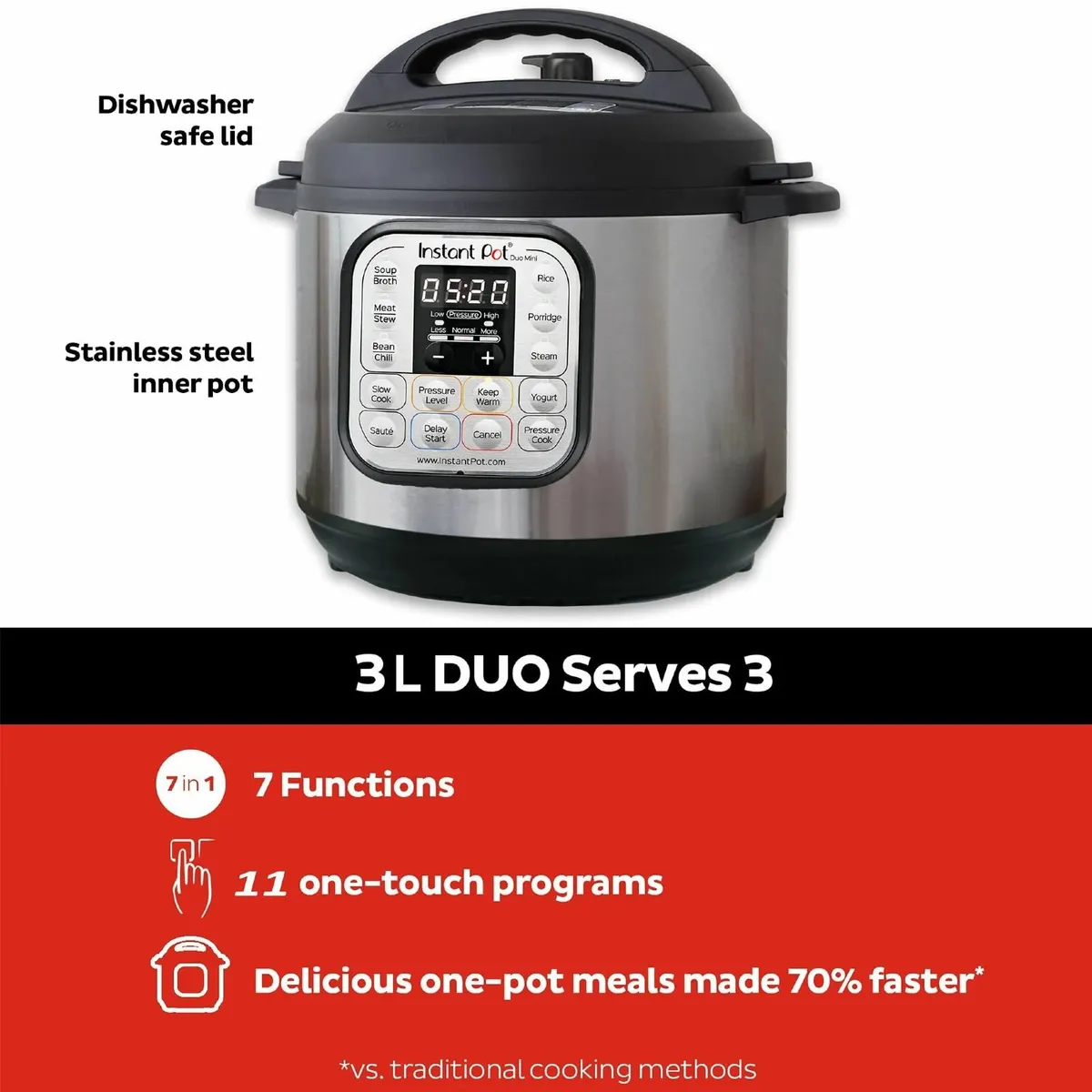 Pot DUO MINI 3L Electric Pressure Cooker. 7-in-1: for sale in Co ...