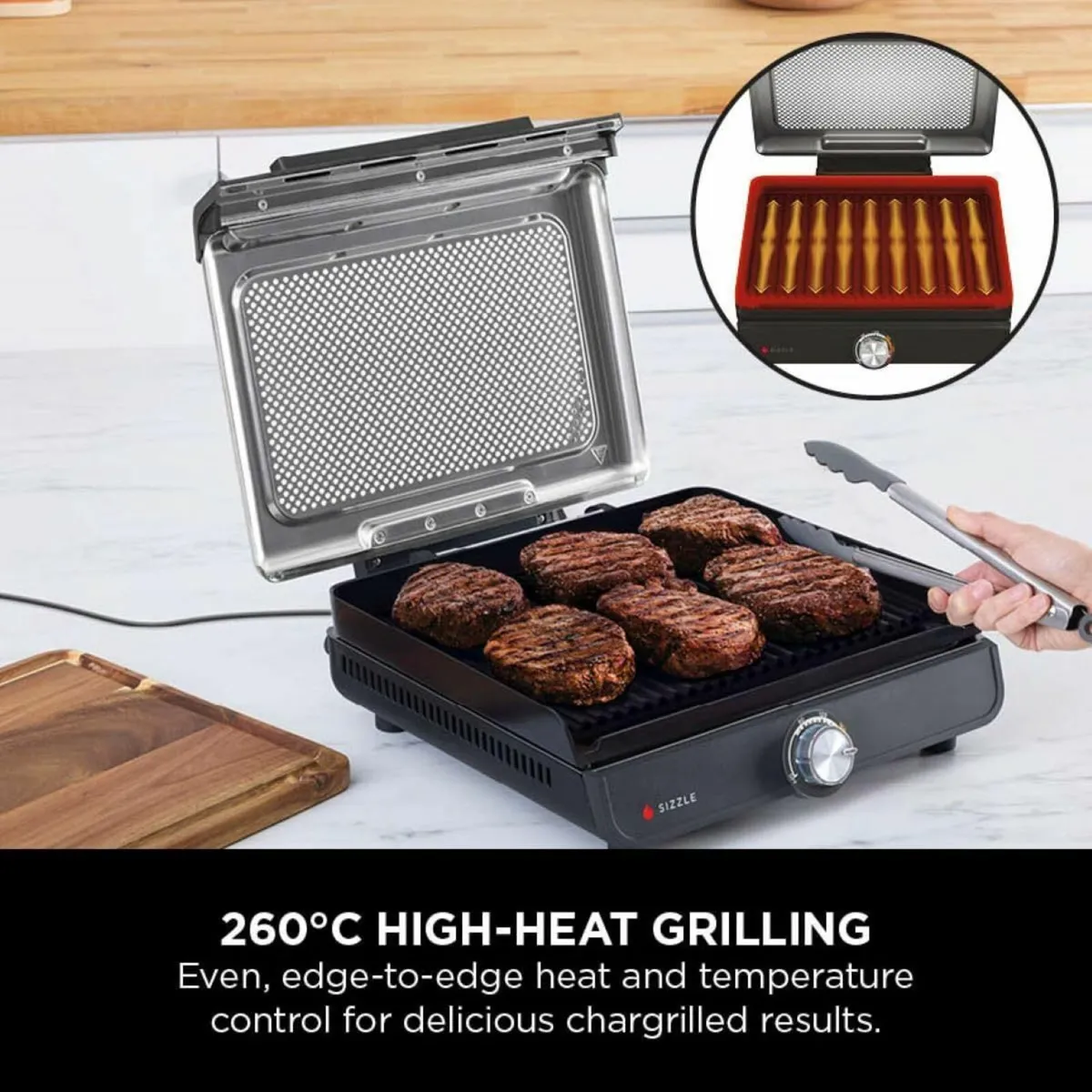 Sizzle Low Smoke Electric Indoor Grill Flat Plate for sale in Co ...