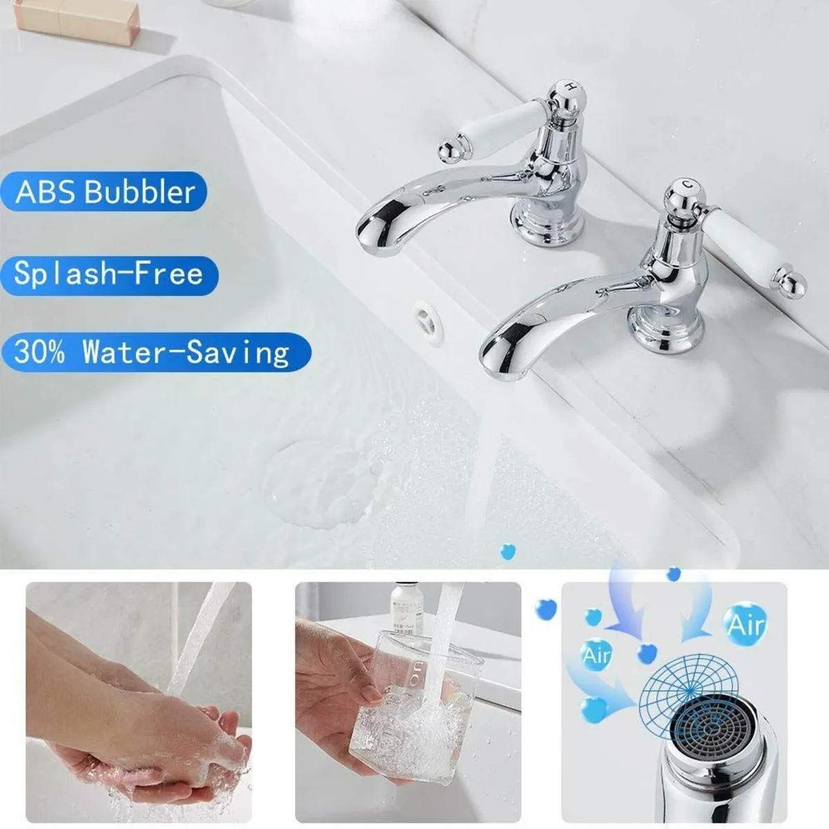 Bathroom Basin Pillar Taps Pair Sink with Dual for sale in Co. Dublin ...