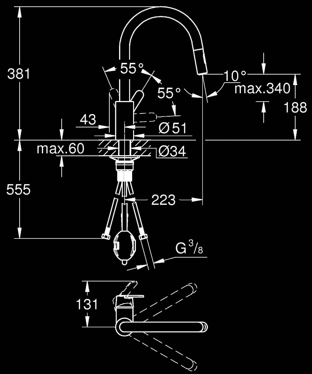 Get - Kitchen Sink Pull-Out Mixer Tap (2 Spray for sale in Co. Dublin ...