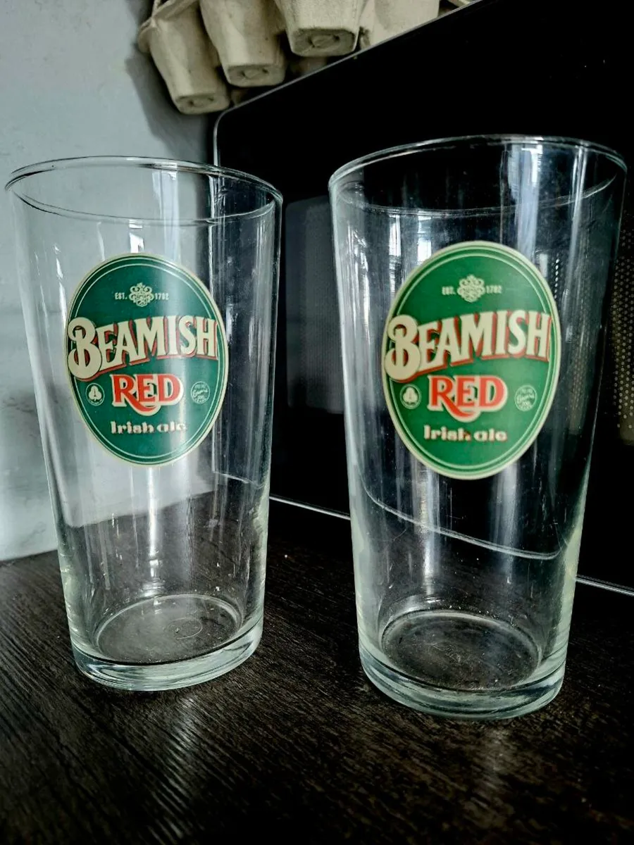 Rare Vintage pair of BEAMISH RED Pint Glasses for sale in Co. Cork for ...
