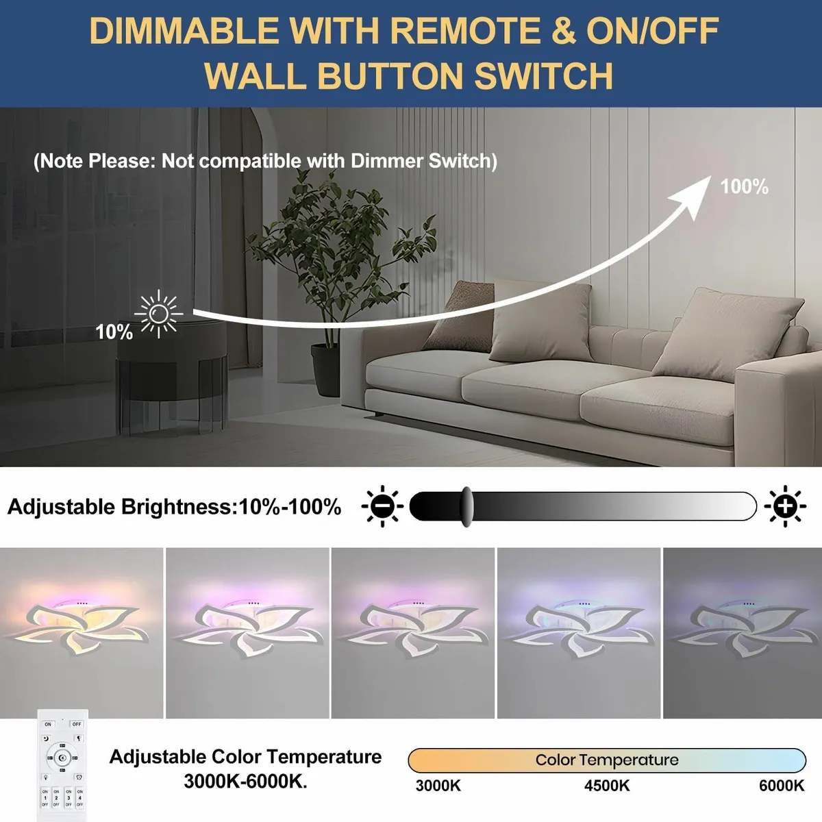 LED Ceiling Light Dimmable 50W Flush Lights with for sale in Co. Dublin ...
