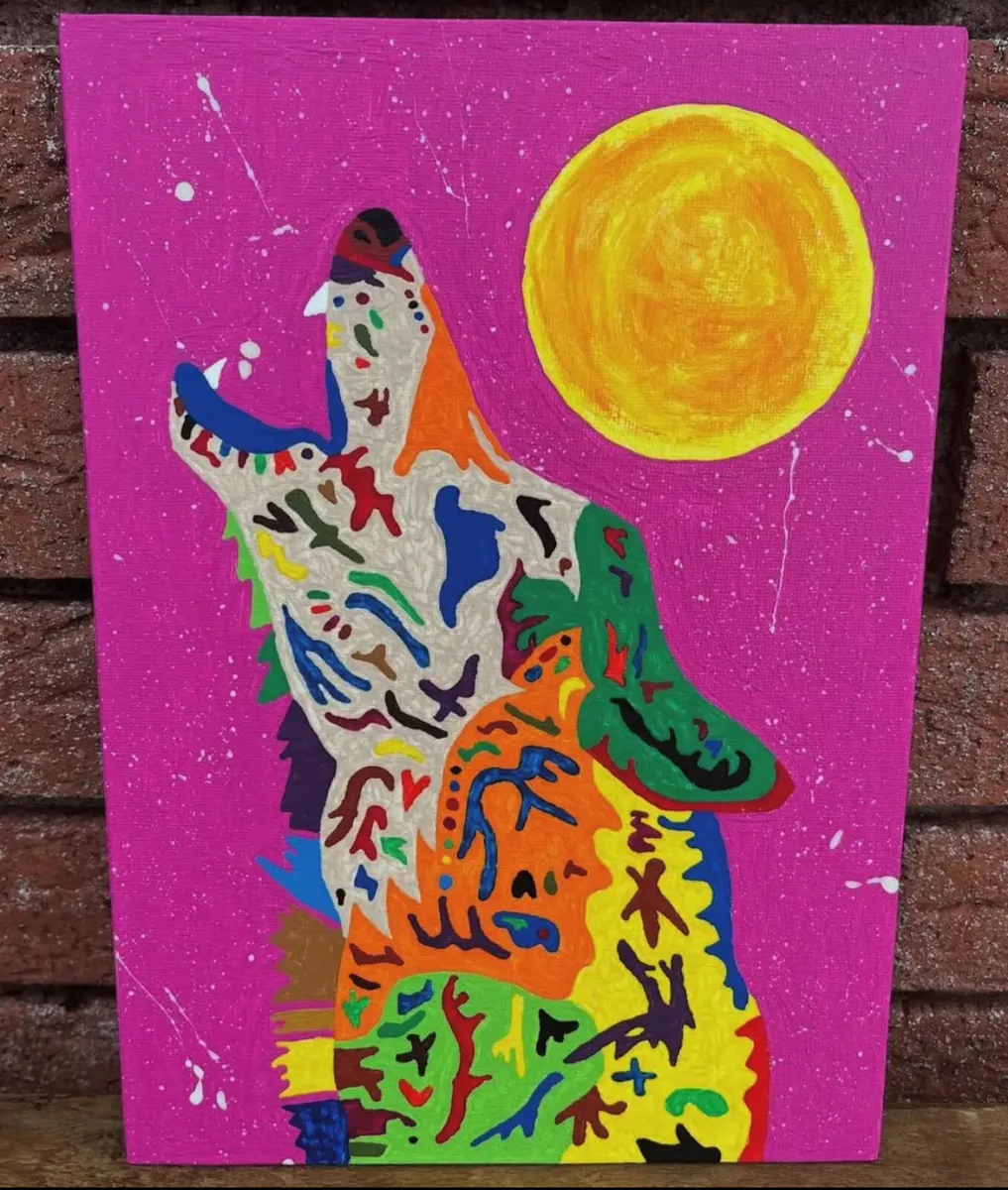 Howling Wolf Painting for sale in Co. Leitrim for €90 on DoneDeal