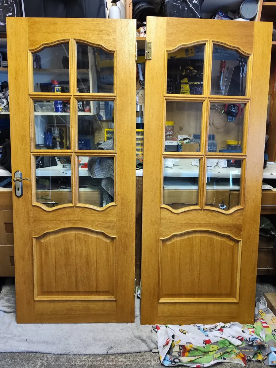Solid Wood interior doors with glass for sale in Co. Dublin for €120 on ...