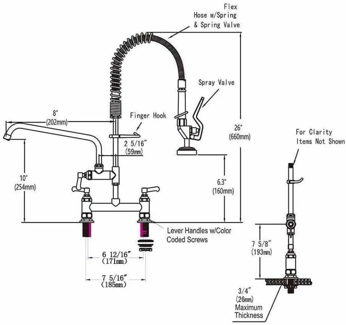 Commercial Pre-Rinse Kitchen Sink Taps with Pull for sale in Co. Dublin ...