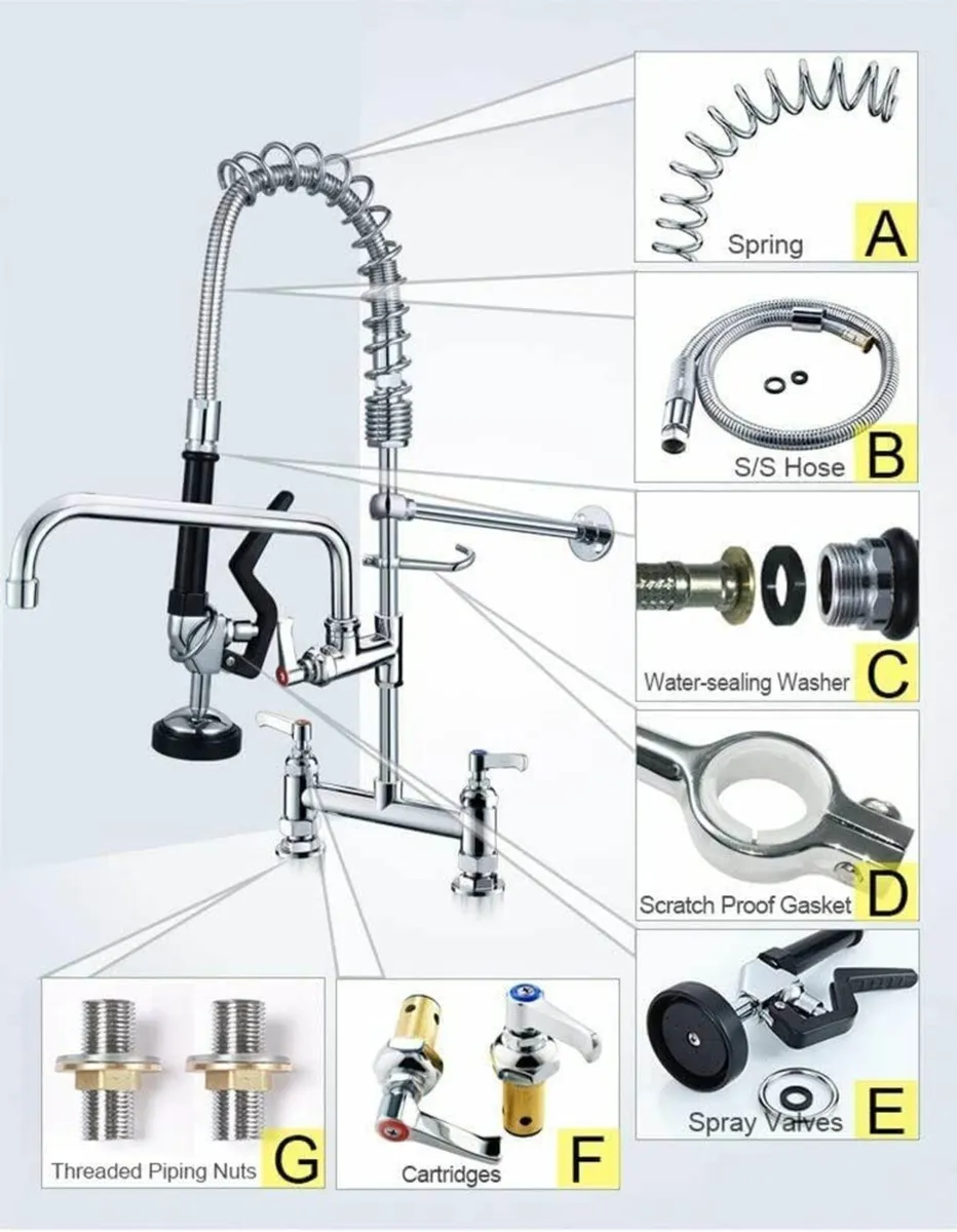 Commercial Pre-Rinse Kitchen Sink Taps with Pull for sale in Co. Dublin ...