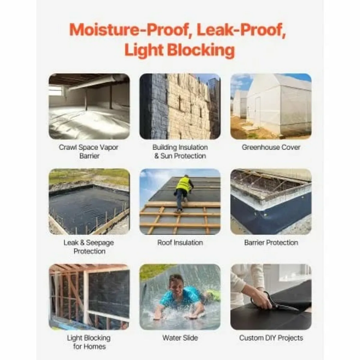 6Mil Plastic Sheeting Roll 10 x 100 FT Heavy Duty for sale in Co ...